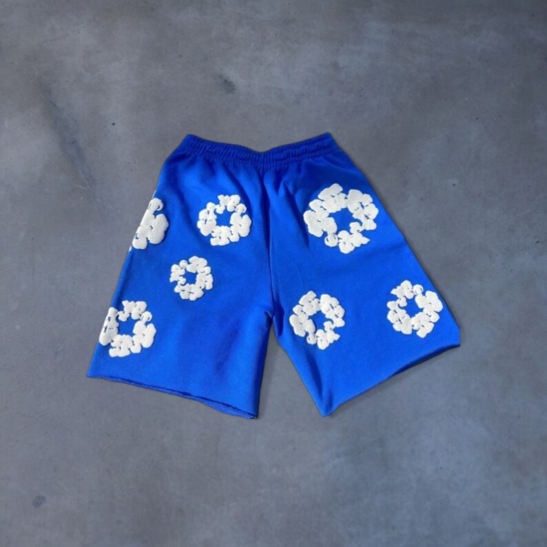 Denim Tears the Cotton Wreath Shorts Purple Sweatpants Unisex Man Women ...