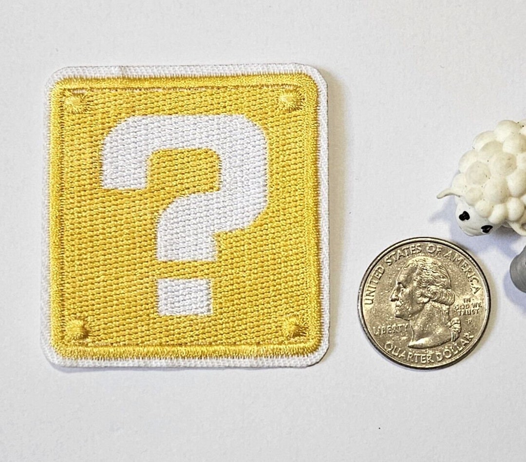 Super Mario Bros Question Mark Block Game Characters Embroidered Iron ...