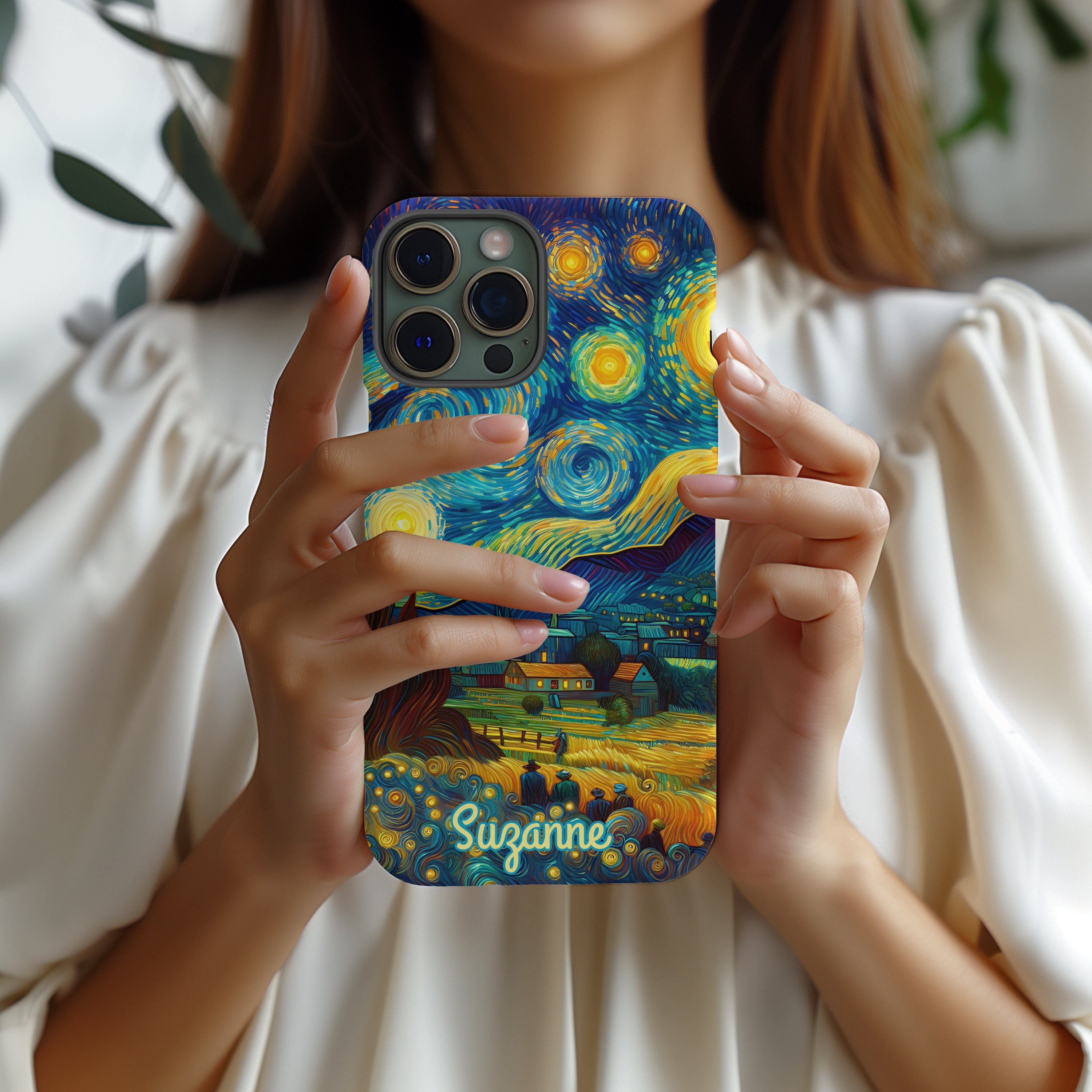 Iconic Personalized Van Gogh iPhone Case Gift for Art Lover, Customized ...