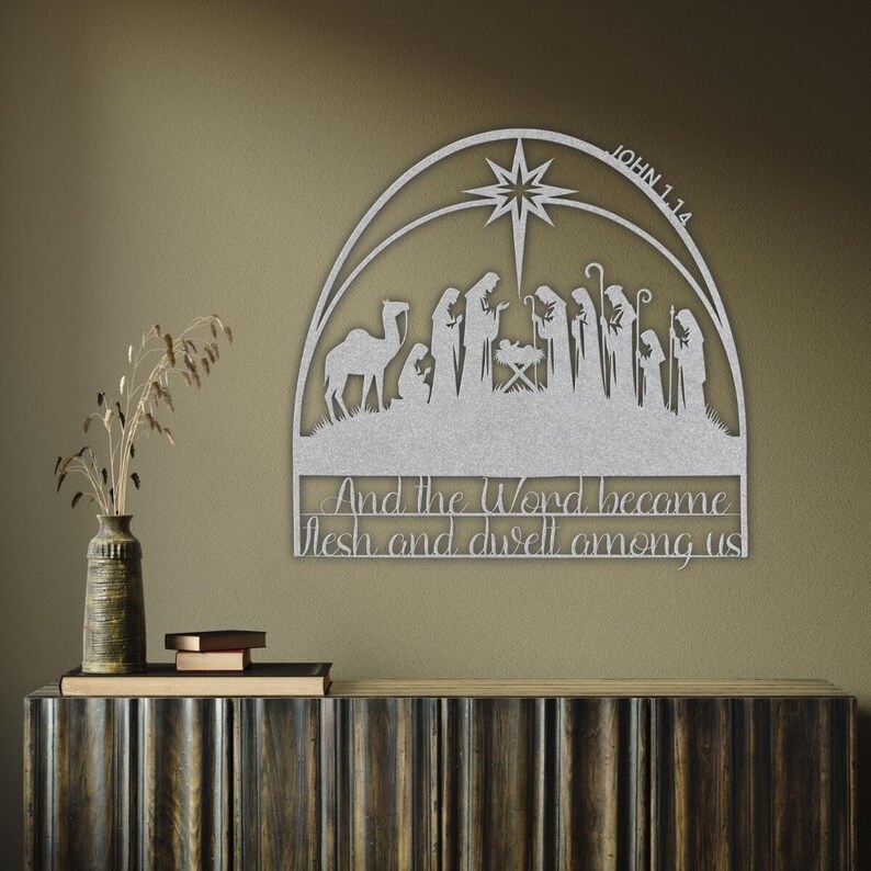 Nativity Scene John 1:14 and the Word Became Flesh and Dwelt Among Us ...