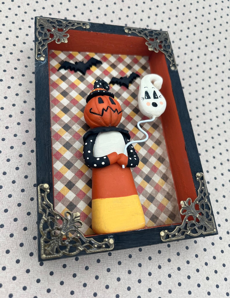 Candy Corn Witch With Ghostie Balloon - Etsy