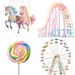 Pastel Carnival Clipart | Cotton Candy Sweets Clipart | Candyland ...