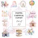 Pastel Carnival Clipart | Cotton Candy Sweets Clipart | Candyland ...
