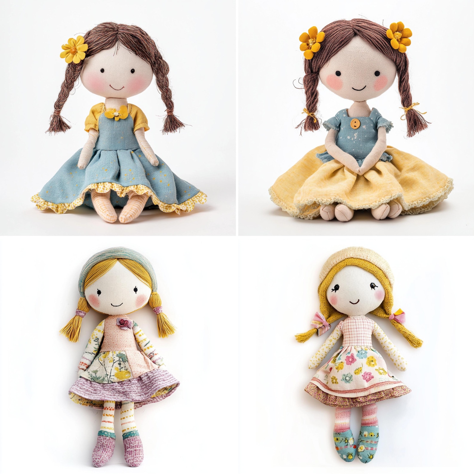 Rag Doll Clipart, Raggedy Dolls Watercolor Png, Cute Character Graphics ...