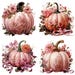 Colorful Floral Pumpkin Coquette PNG Clipart, Watercolor Retro Toile ...
