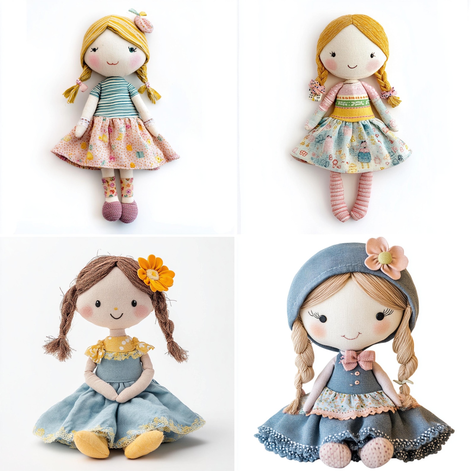 Rag Doll Clipart, Raggedy Dolls Watercolor Png, Cute Character Graphics ...
