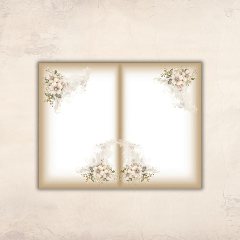 Vintage Lace Floral Junk Journal Kit | Floral and Lace Digital Journal ...