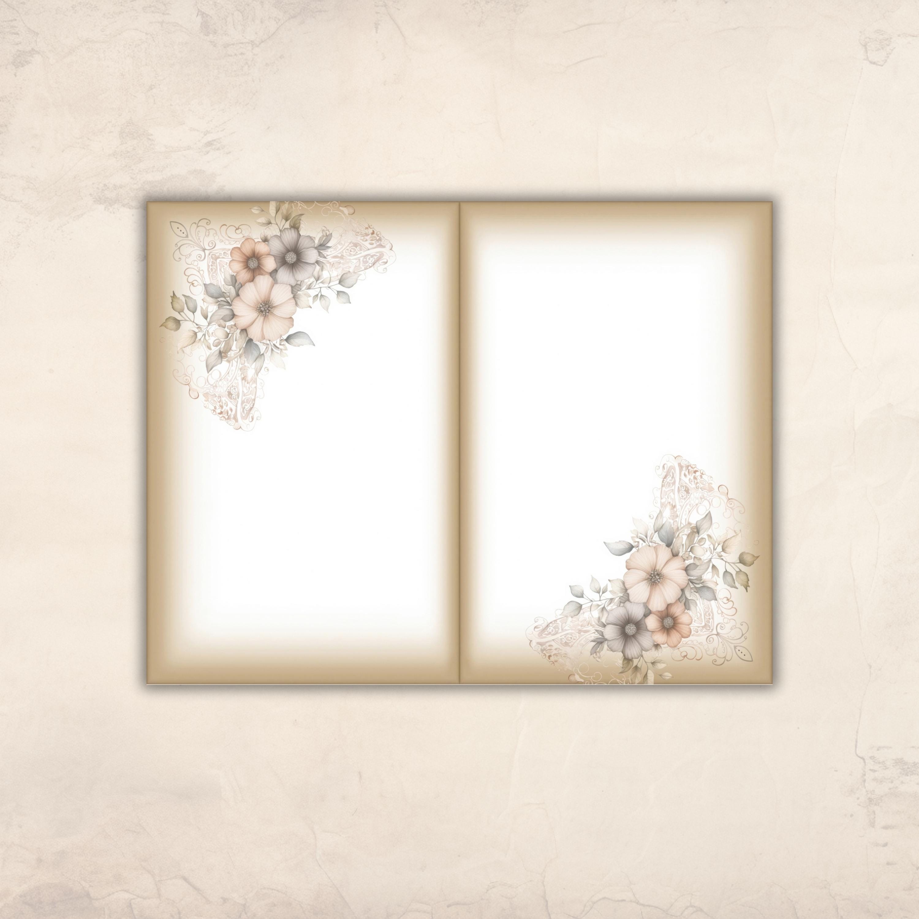 Vintage Lace Floral Junk Journal Kit | Floral and Lace Digital Journal ...