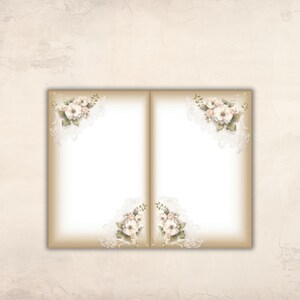 Vintage Lace Floral Junk Journal Kit | Floral and Lace Digital Journal ...