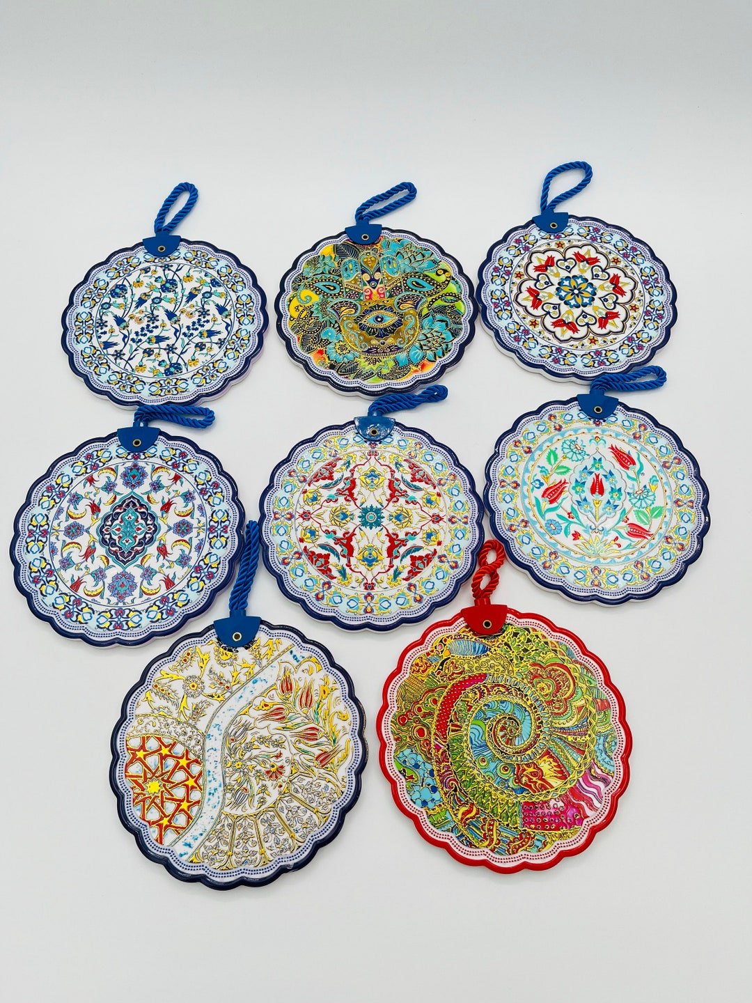 Turkish Ceramic Handmade Trivet for Hot Pot Dishes Moroccan Tile ...