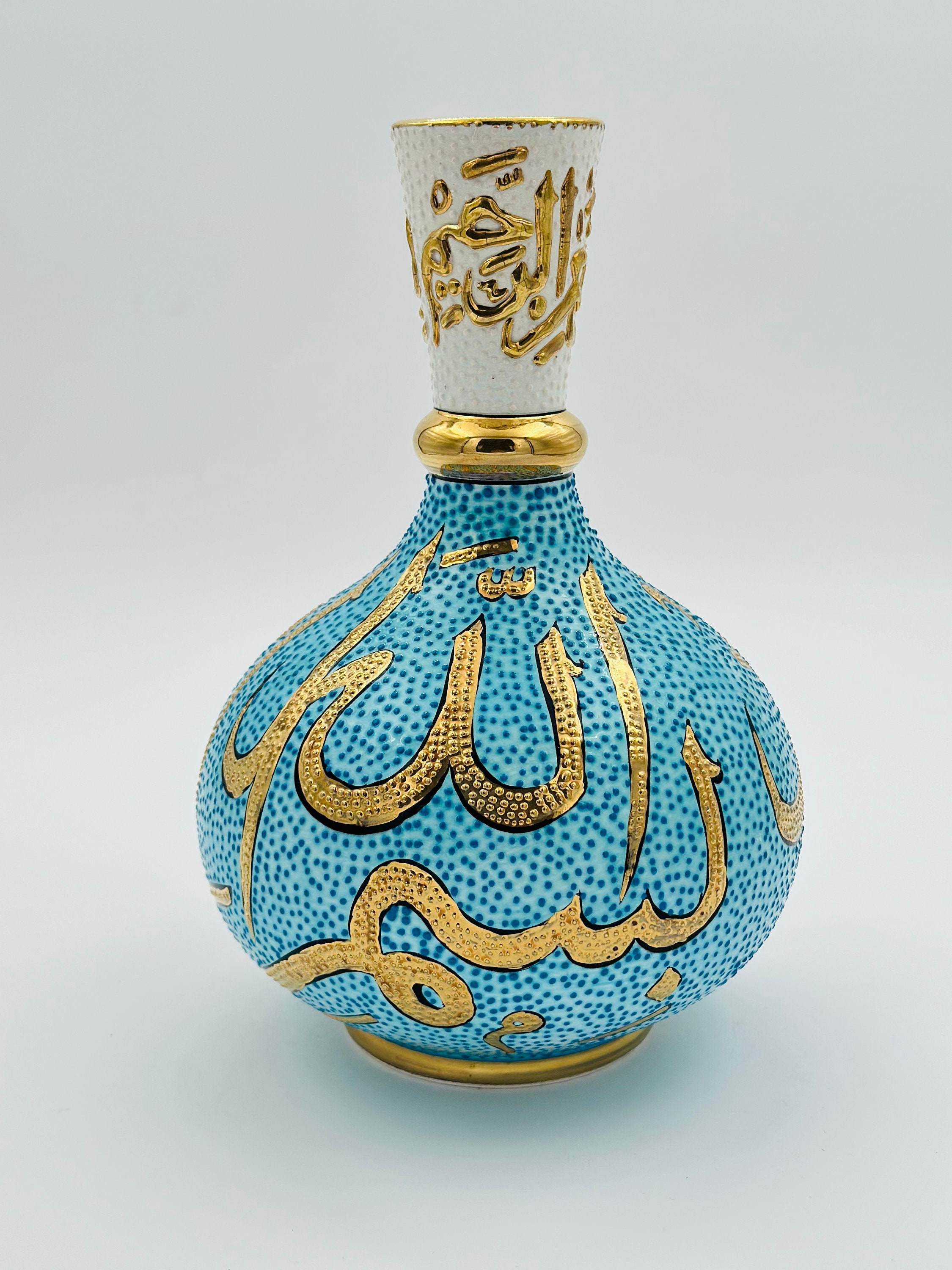 12kt Gold,handmade Turkish Ceramic Vase,large Decorative Vase,handmade ...