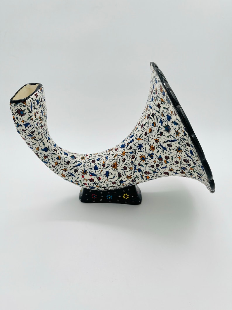 Handmade Ceramic Gramophone, Flower Patterned Gramophone, Decorative ...