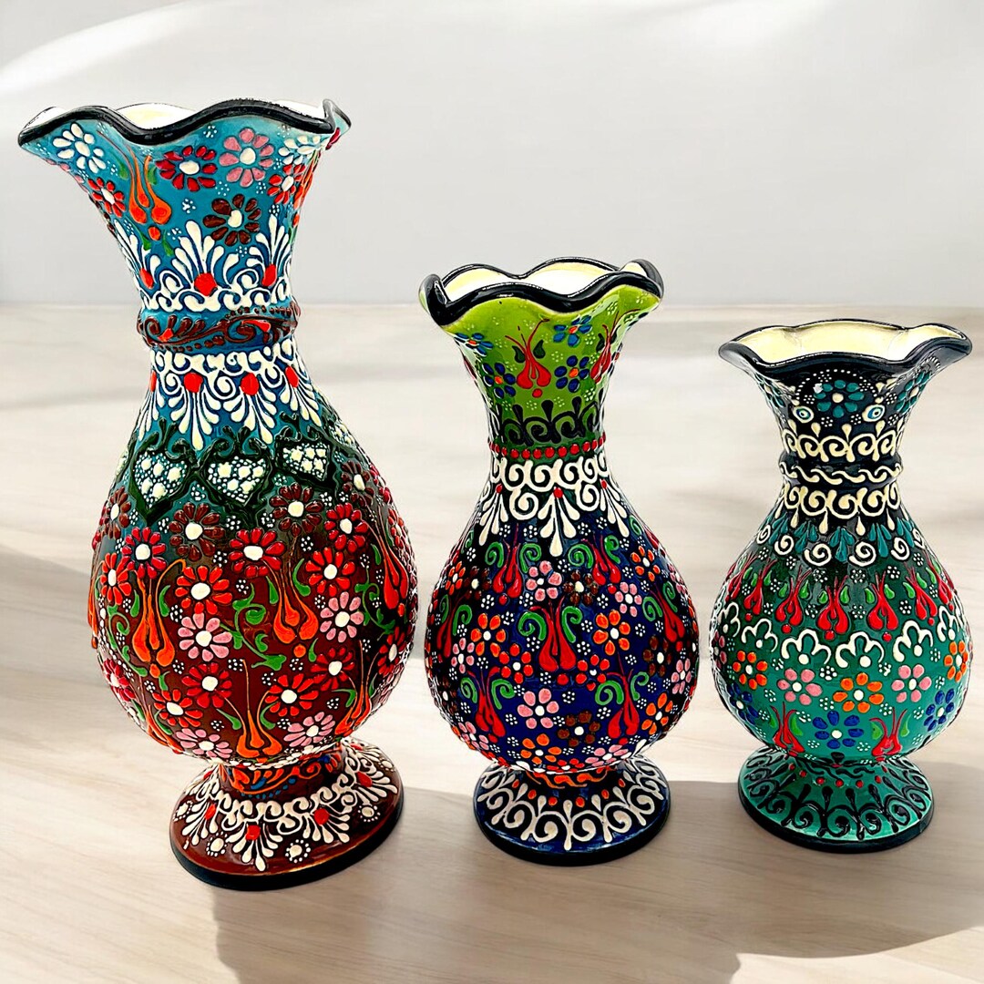 Handmade Turkish Ceramic Vase,large Decorative Vase,handmade Ceramic ...