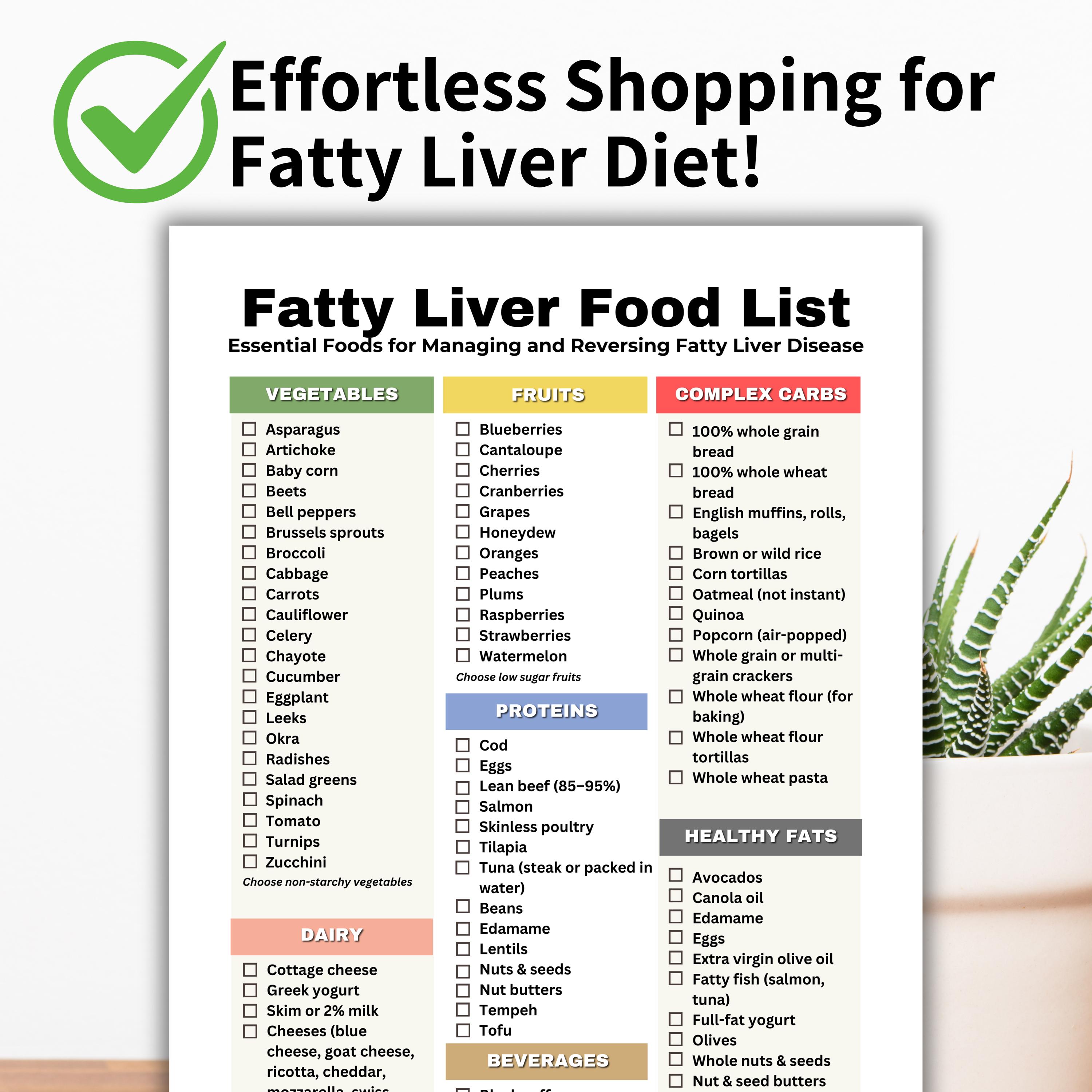 Fatty Liver Diet Food List for Fatty Liver Disease, Fatty Liver Meal ...