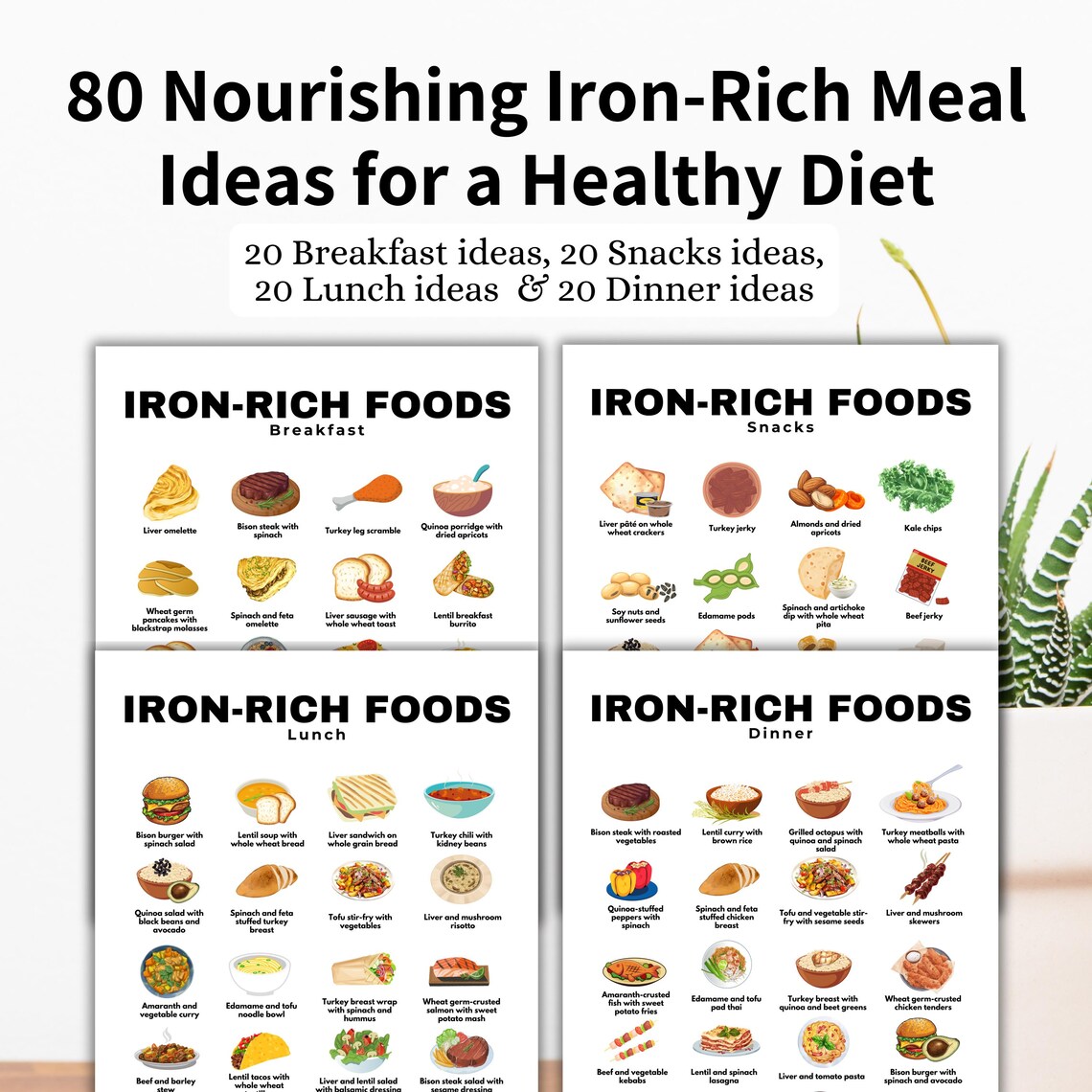 Iron Rich Food List, High Iron Foods for Anemia or Iron Deficiency ...