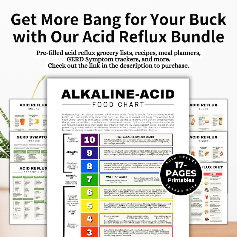 Acid Reflux Grocery List, GERD Diet, Low Acid Food List for Gut Health ...