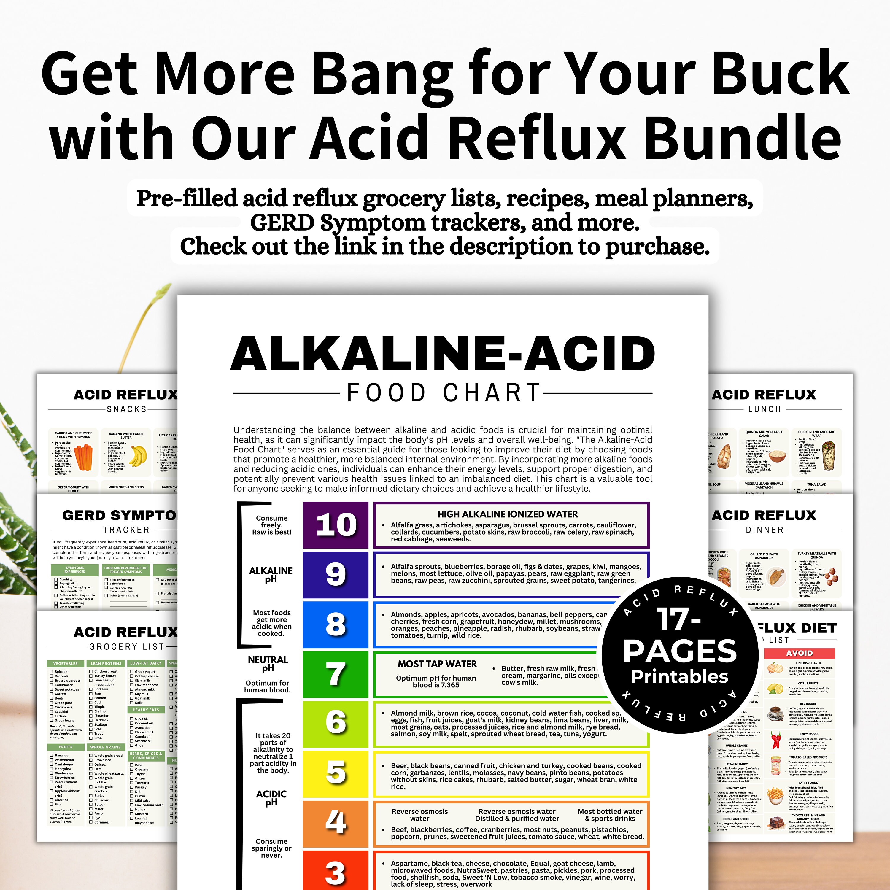 Acid Reflux Grocery List, GERD Diet, Low Acid Food List for Gut Health ...