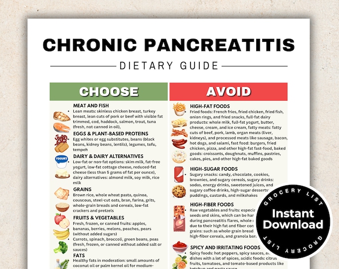 Pancreatitis Food List and Diet Planner, Gut Health Diet List and Meal ...