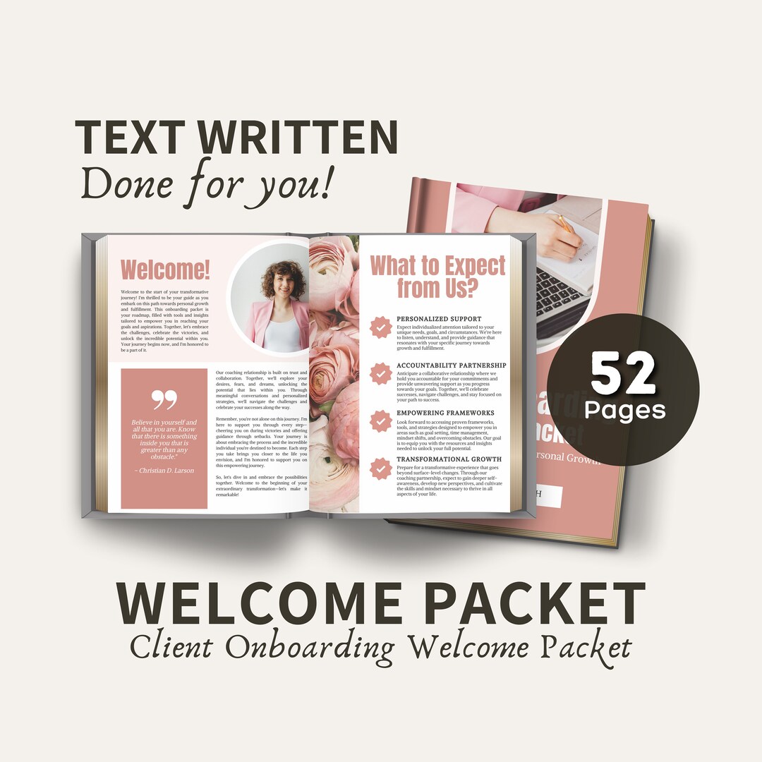 Life Coach Welcome Packet, Coaching Client Welcome Packet, Coaching ...