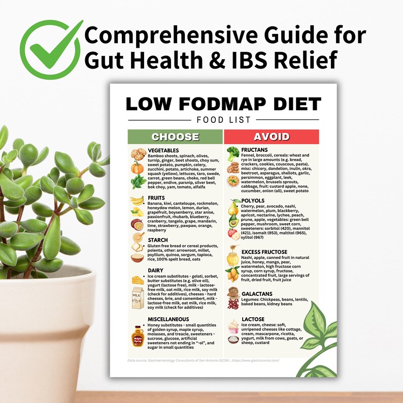 Low Fodmap Food List for Low Fodmap Treats, IBS Food List for IBS Meal Planning and Recipes, Low ...