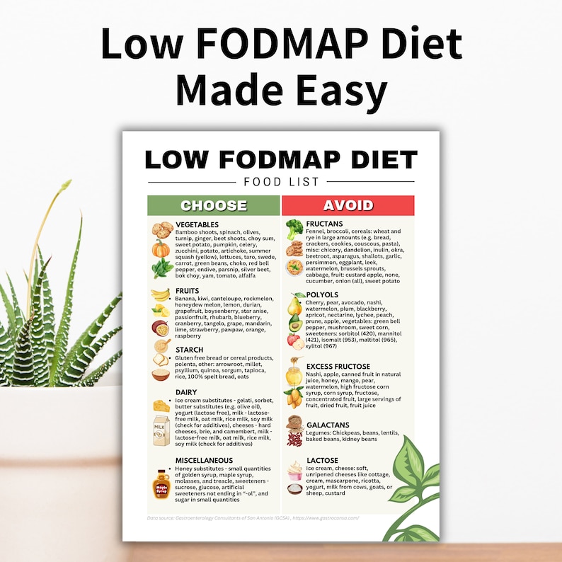 Low Fodmap Food List for Low Fodmap Treats, IBS Food List for IBS Meal ...