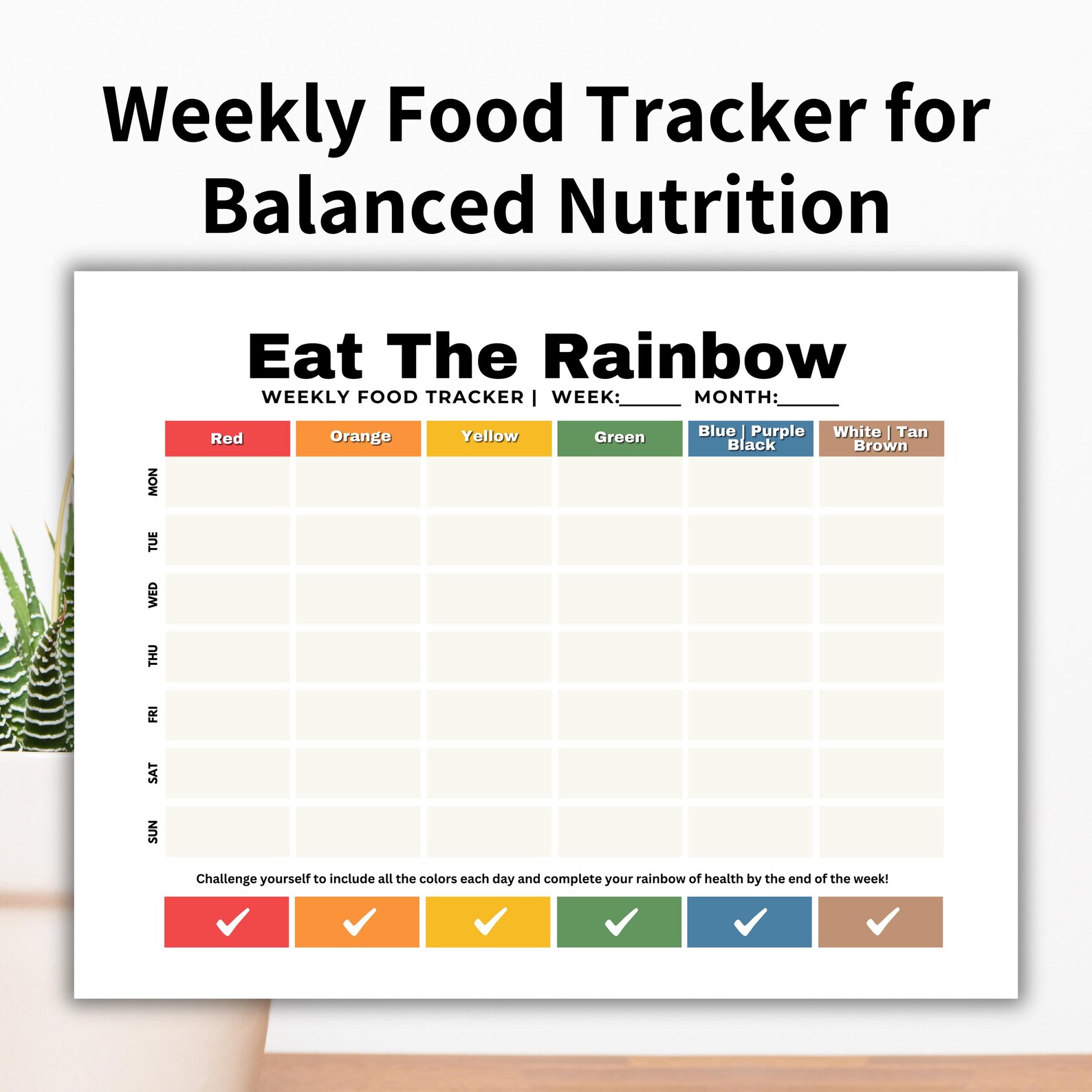 Eat the Rainbow Food Chart for Toddlers, Phytonutrients Food Chart, Eat ...