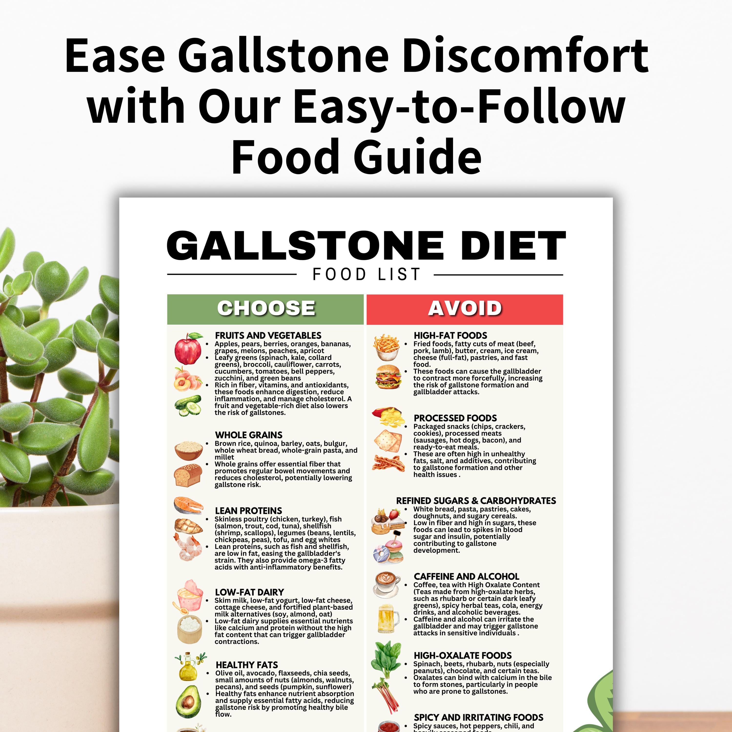 Gallstone Diet Food List, Cholelithiasis Diet With Low Fat Foods, High ...