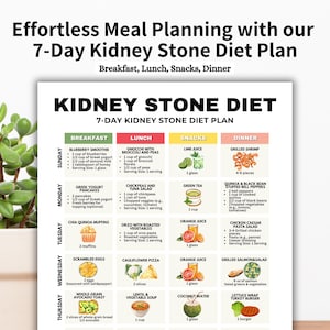 7-day Kidney Stone Diet Plan, Low Oxalate Foods Printable, Renal Diet ...
