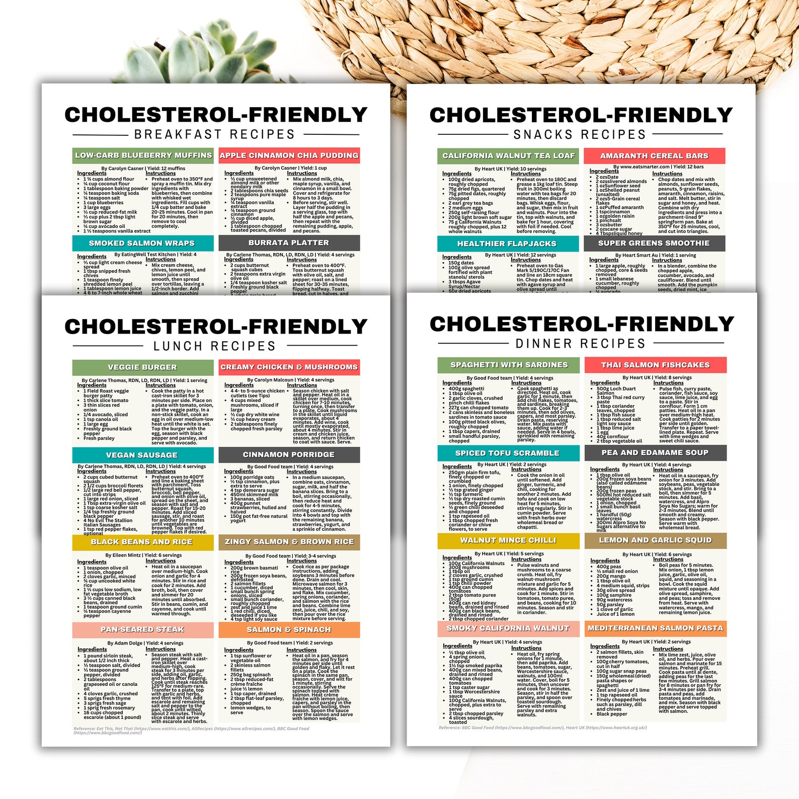 Cholesterol Lowering Recipes, HDL and LDL Lipid Lowering Heart Healthy ...