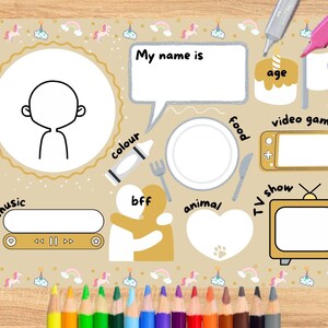 Preschool Questionnaire Bundle Worksheets for Kids, Back to School Fun ...