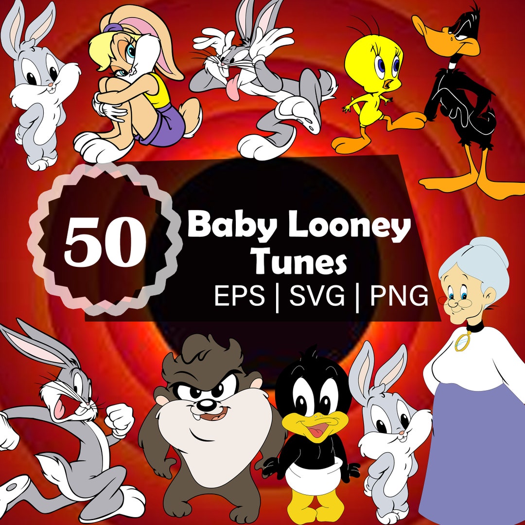 Cartoon SVG Looney Tunes Clipart Layered Digital File Looney Tunes Png ...