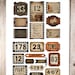 Vintage Number Tags & Labels | Printable Ephemera, Junk Journal Numbers ...