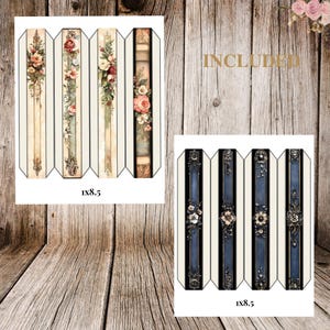 83 Vintage Book Spine Printable for Junk Journals – Antique Spine ...