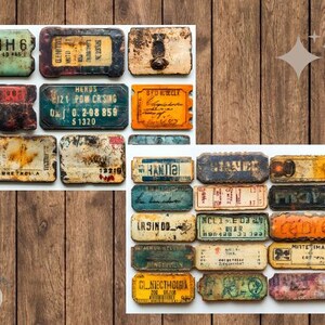 Ephemera Printable Vintage Tickets 26 Sheets for Junk Journals ...