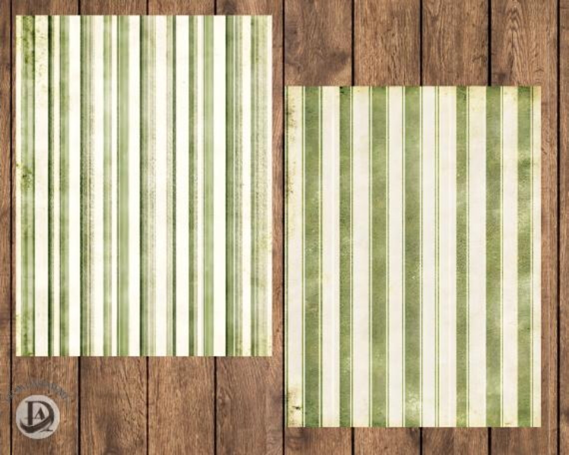 Stripe Vintage Pattern Set - 24 Printable Pages, Distressed Stripes ...