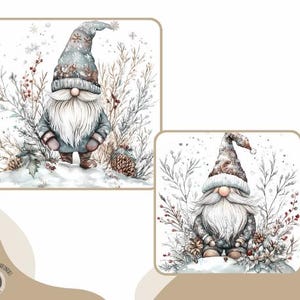Gnome Christmas Clipart Holiday Art Pack Digital Winter Designs ...