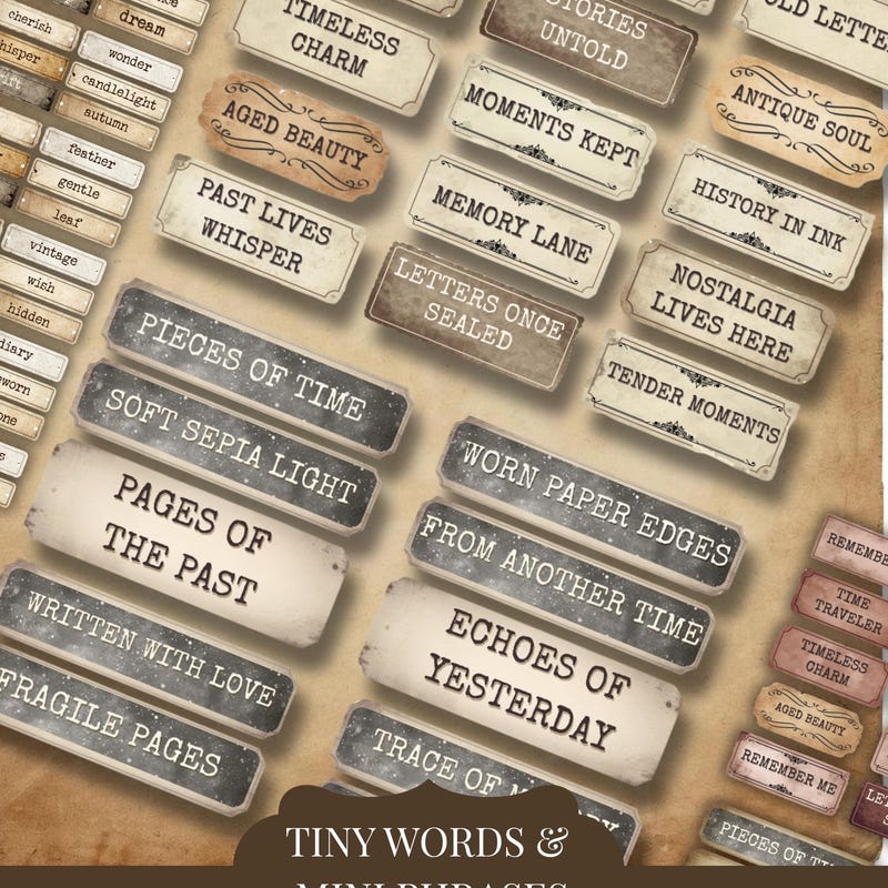 Small Black Word Stickers - Etsy