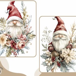 Gnome Christmas Clipart Holiday Art Pack Digital Winter Designs ...