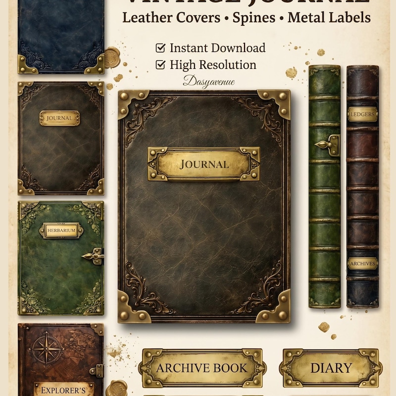 Vintage Leather Journal - Etsy