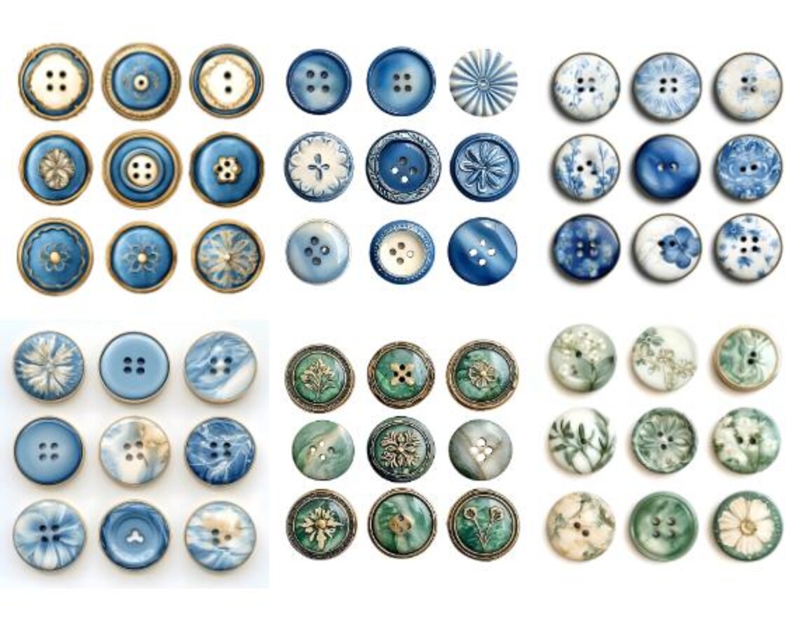 Button Ephemera Digital , Junk Journaling Button, Vintage Button, Mix ...