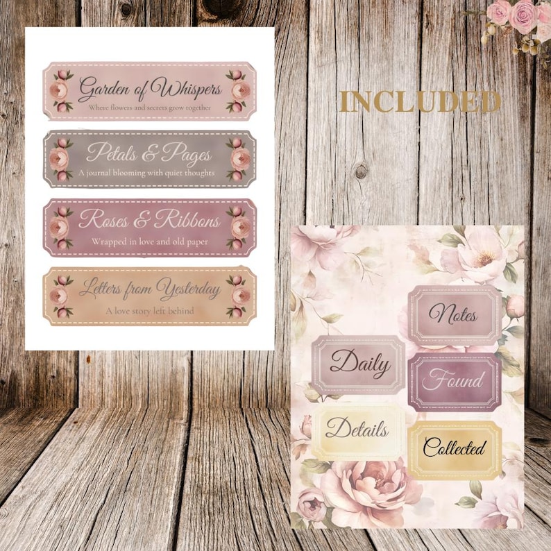 Vintage Junk Journal Labels | 80+ Printable Tags, Titles, and Words for ...