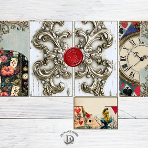 Vintage Alice in Wonderland Folio Kit, Digital Download, for Your DYI ...