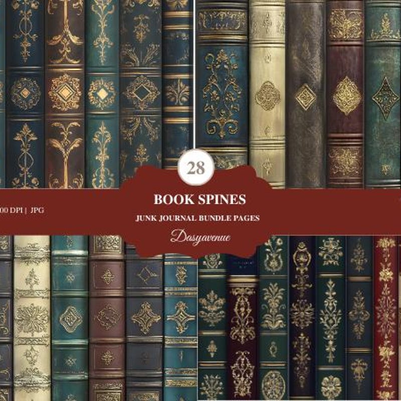 Antique Book Spine Stickers - Etsy