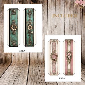 83 Vintage Book Spine Printable for Junk Journals – Antique Spine ...