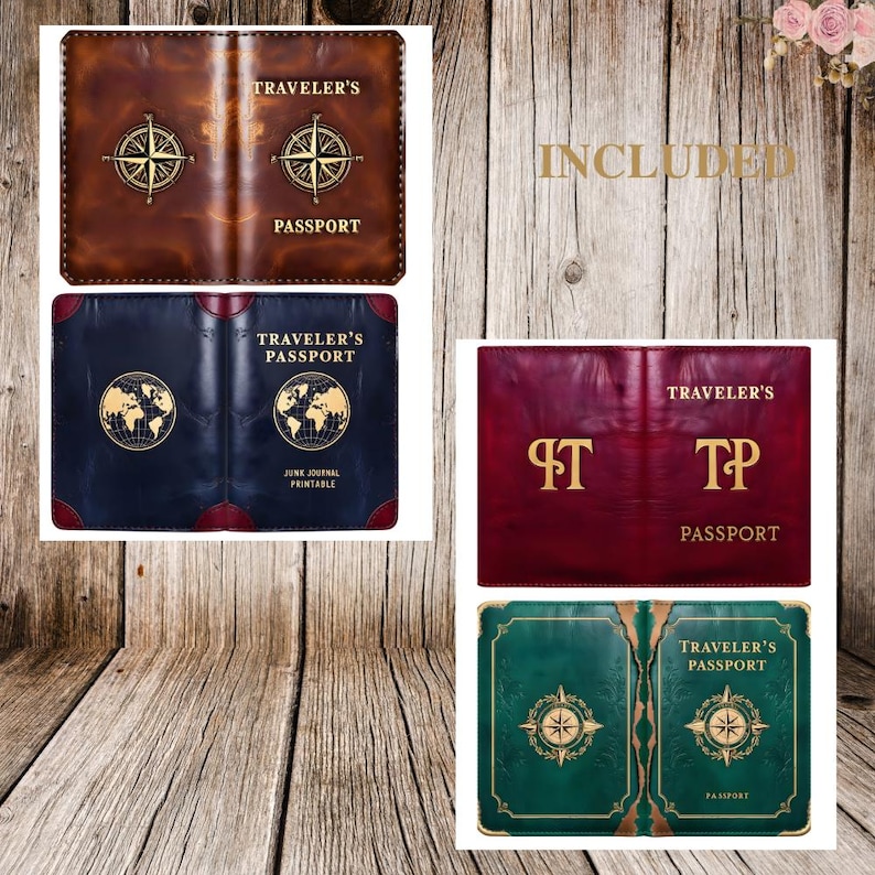 Printable Traveler’s Passport Junk Journal Kit, Vintage Travel Ephemera ...