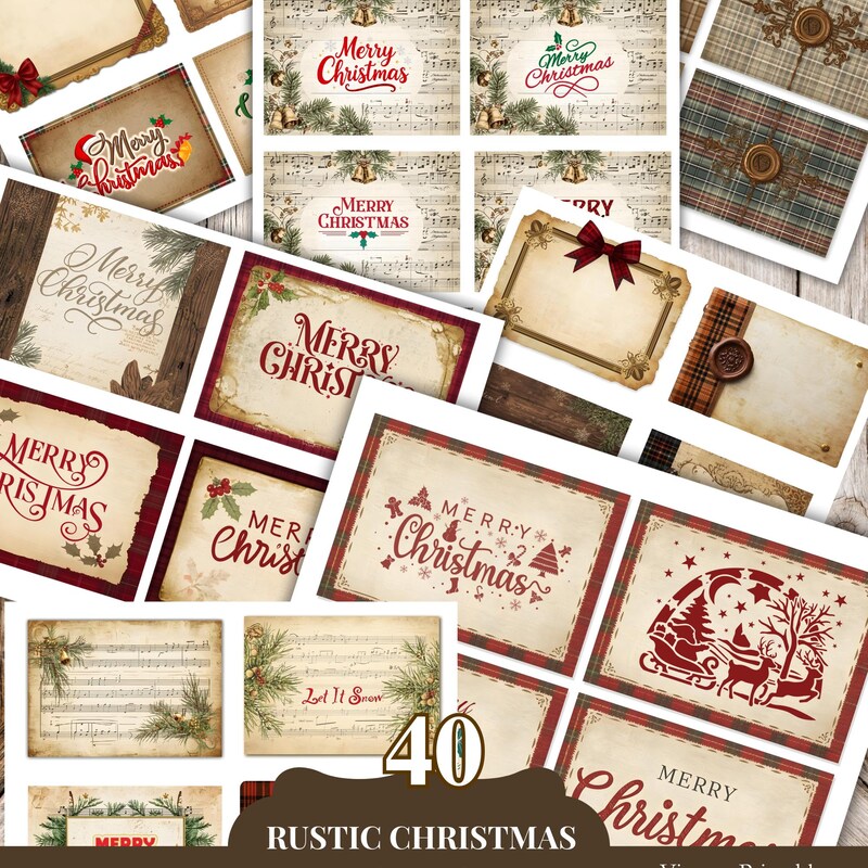 Rustic Holiday Cards - Etsy