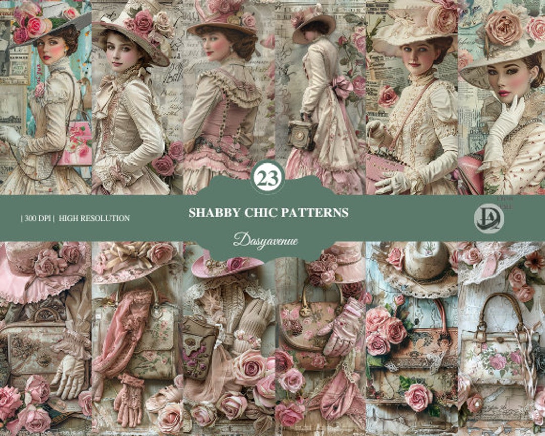 Elegant Shabby Chic Digital Textures , Vintage Shabby Chic Art ...