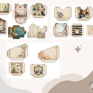 Alice in Wonderland Junk Journal Kit, Digital Download, for Your DYI ...