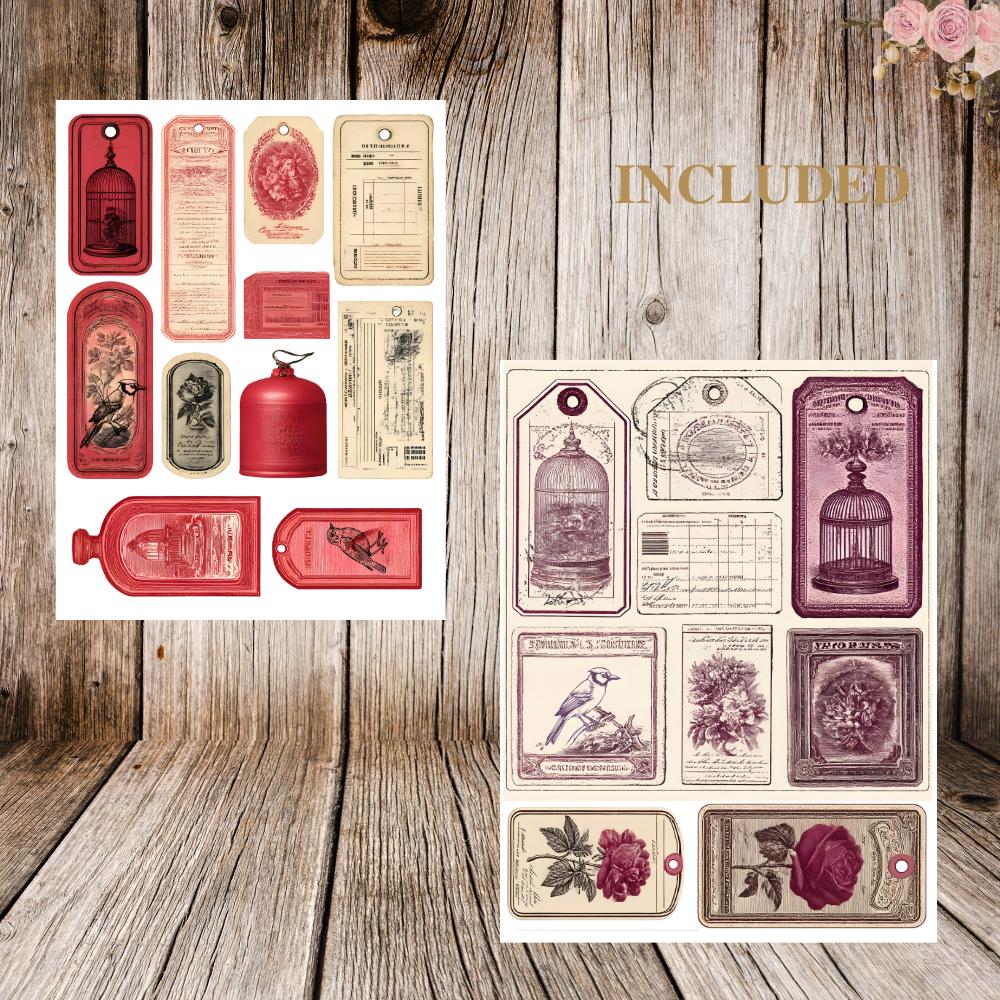 100+ Vintage Ephemera Tags Printable – Antique Junk Journal Labels ...