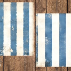 Stripe Vintage Pattern Set - 24 Printable Pages, Distressed Stripes ...